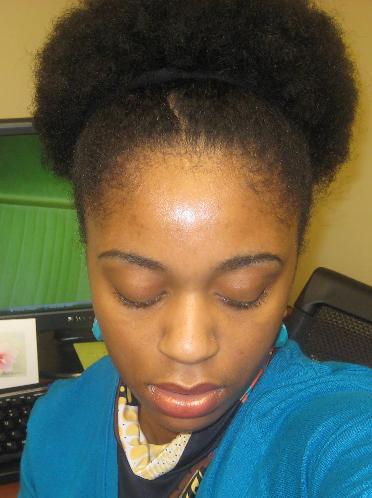 Naturally Elegant: Hair Today: High Afro Puff